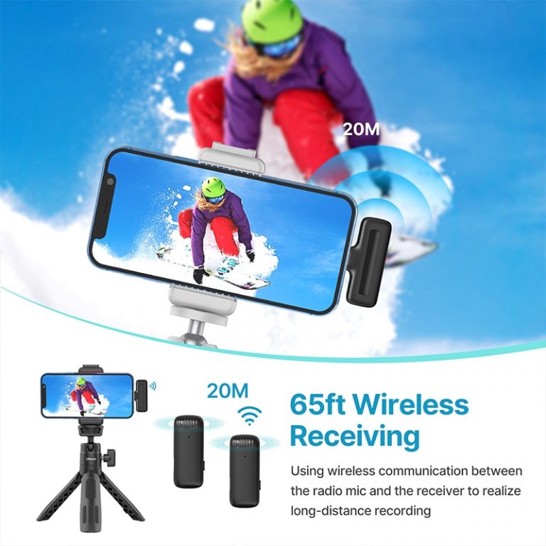 Ulanzi J12 Wireless Lavalier Microphone para iPhone e Android – Ulanzi ...